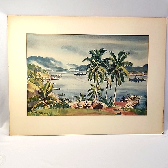 Art | Dwight Clark Shepler Usnr Tulagi December 6 1942 42 Print | Poshmark